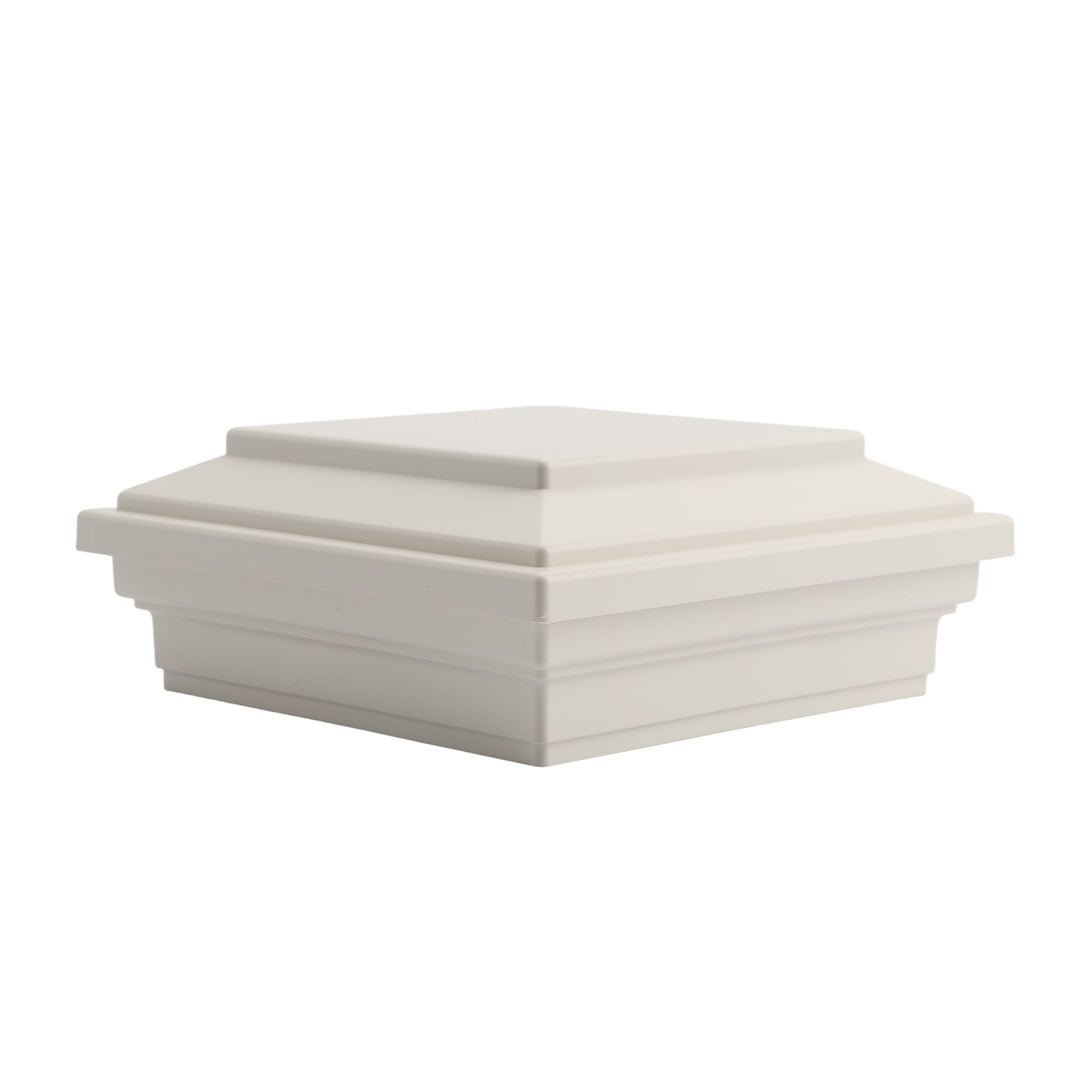 4 1/2" x 4 1/2" Sq. Trex Classic Off-White Vinyl Flat Top New England ...