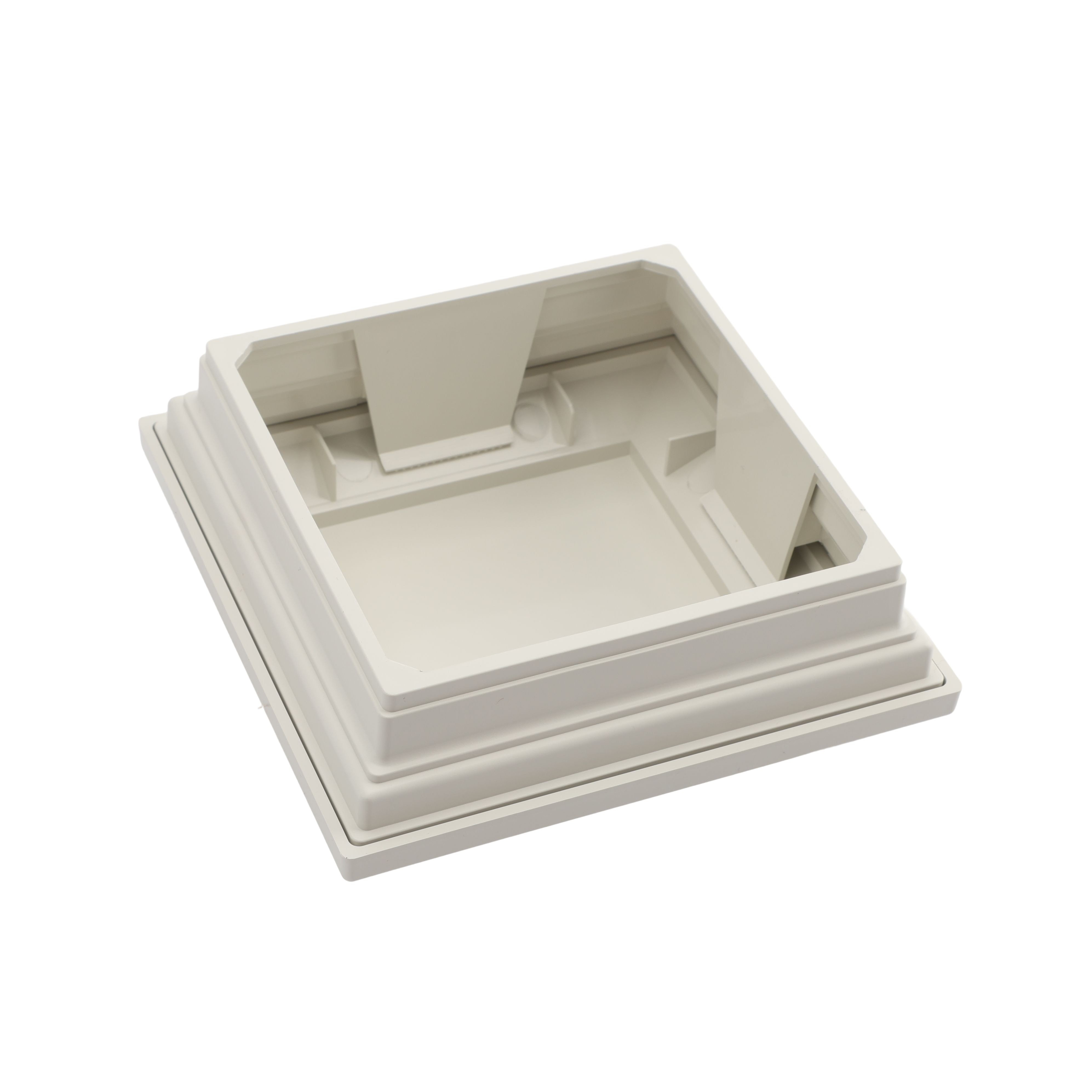 4 1/2" x 4 1/2" Sq. Trex Classic Off-White Vinyl Flat Top New England ...