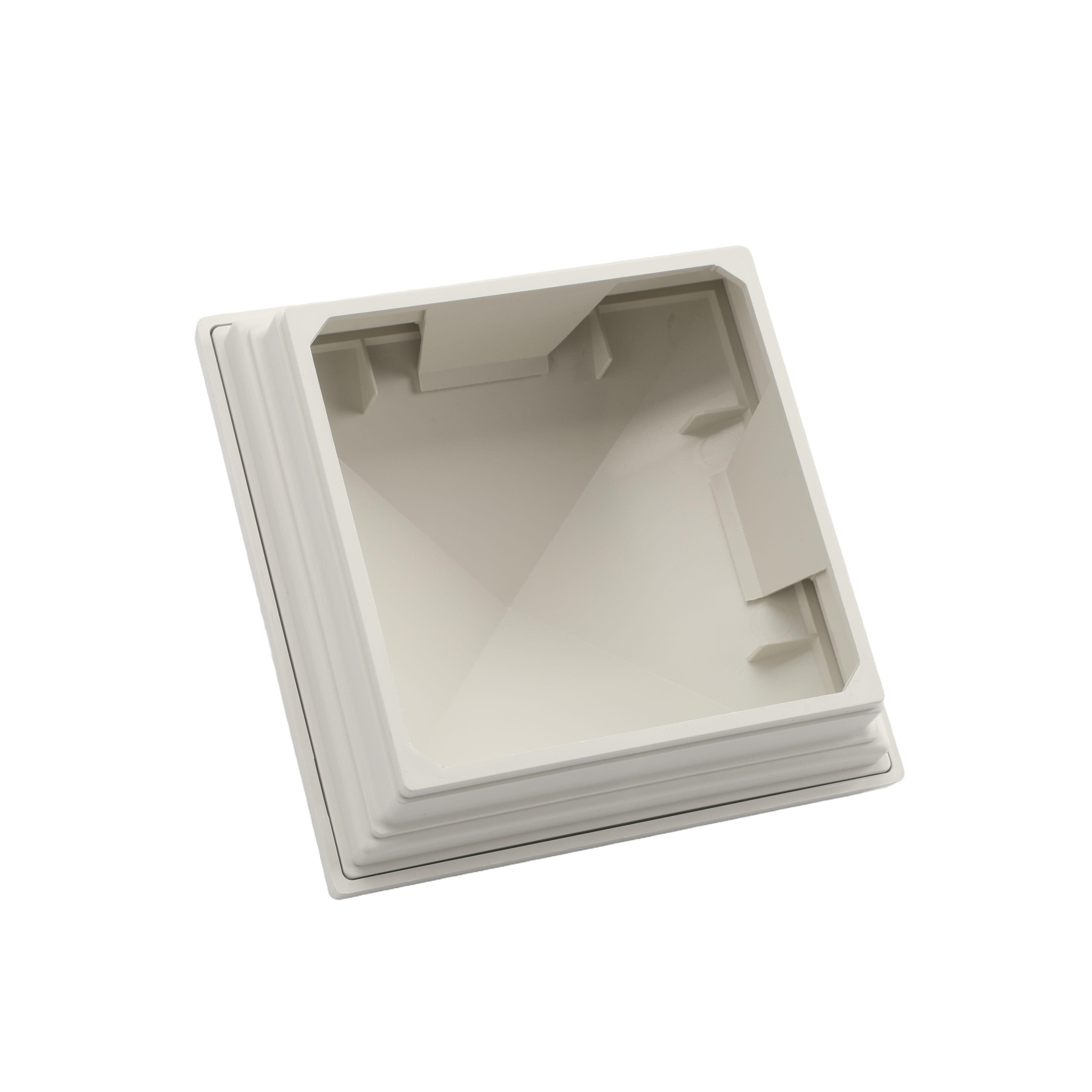 4 1/2" x 4 1/2" Sq. Trex Classic Off-White Pyramid Top New England ...