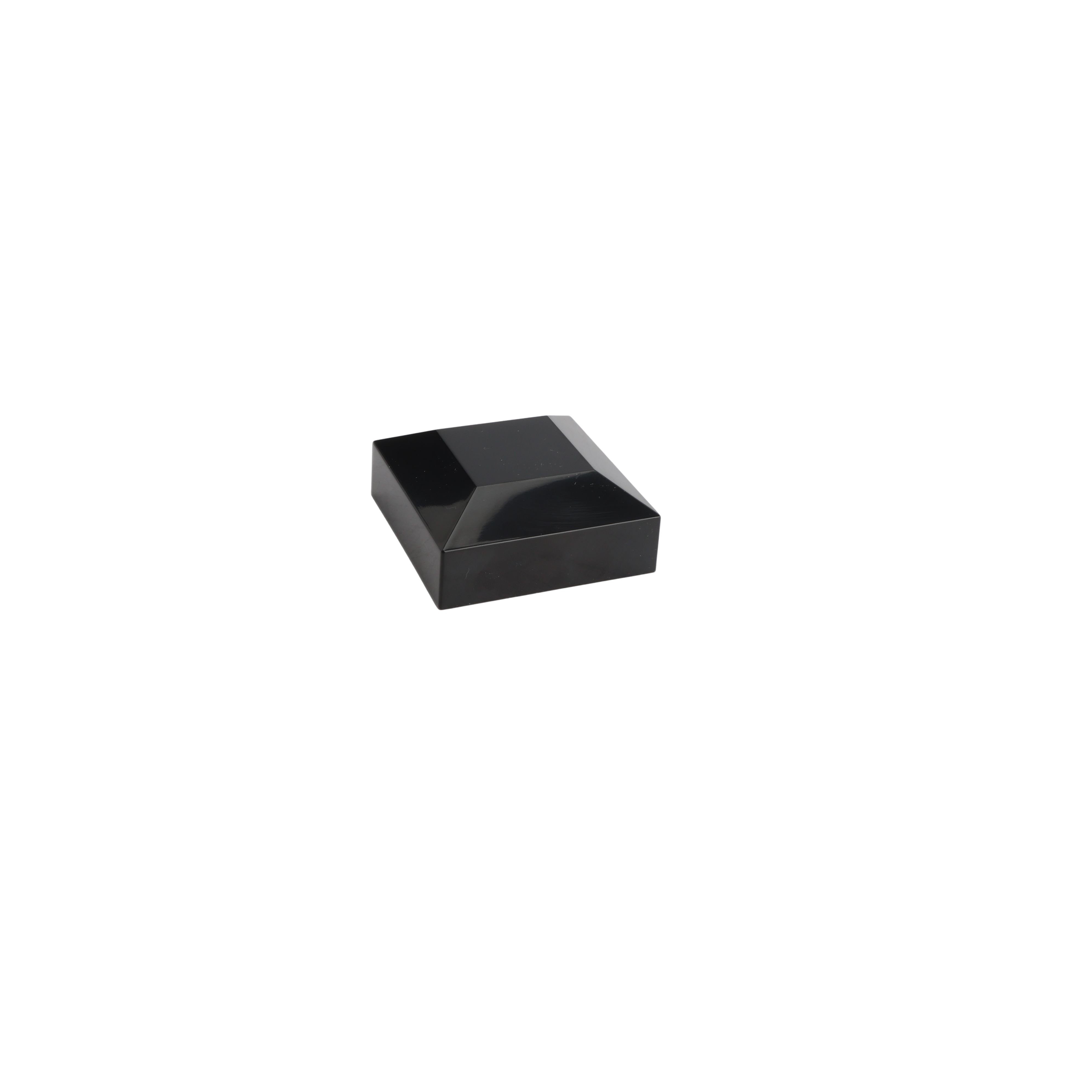 2" Sq. Flat Vinyl Post Cap For Aluminum Fence Posts (Black) | Vinyl ...