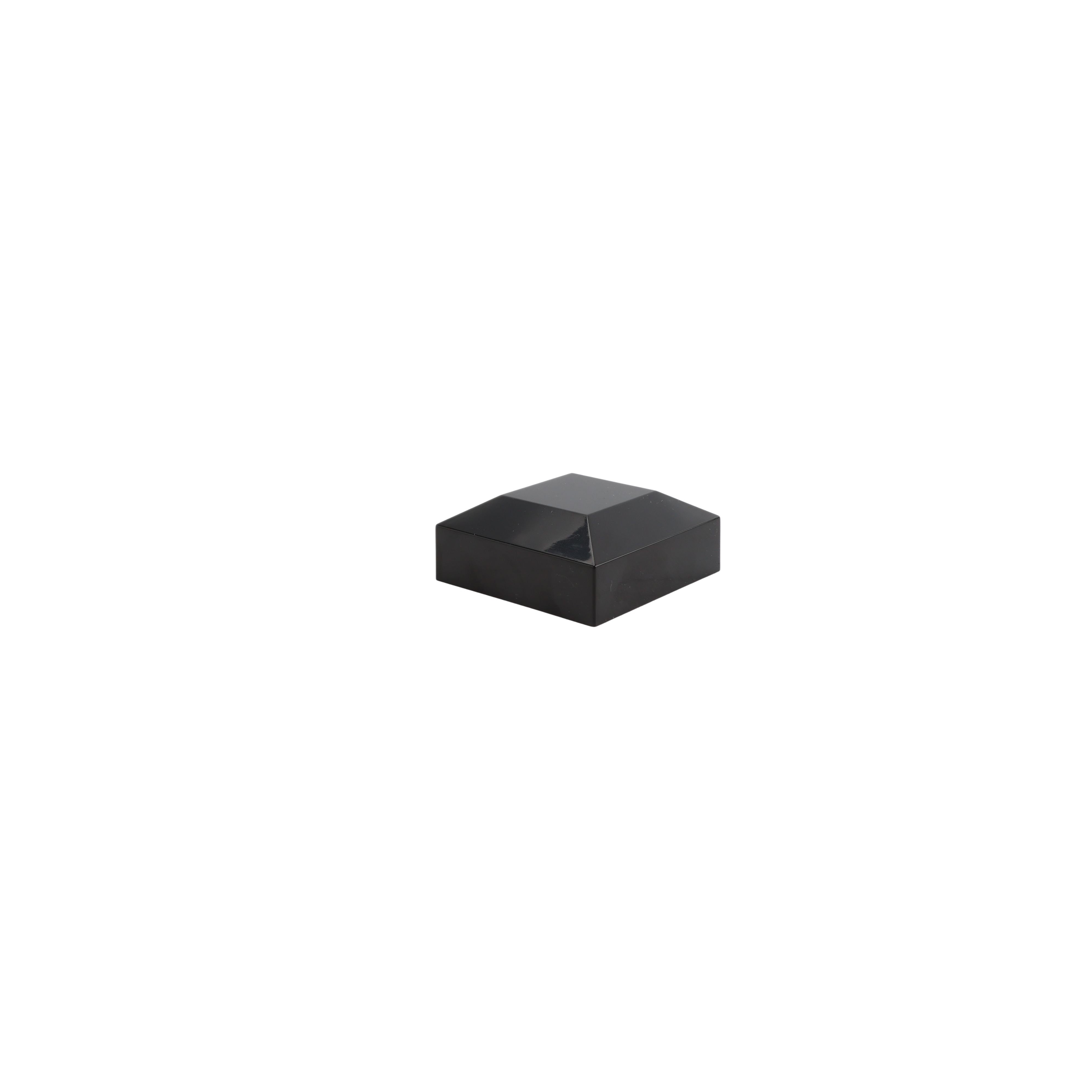 2" Sq. Flat Vinyl Post Cap For Aluminum Fence Posts (Black) | Vinyl ...