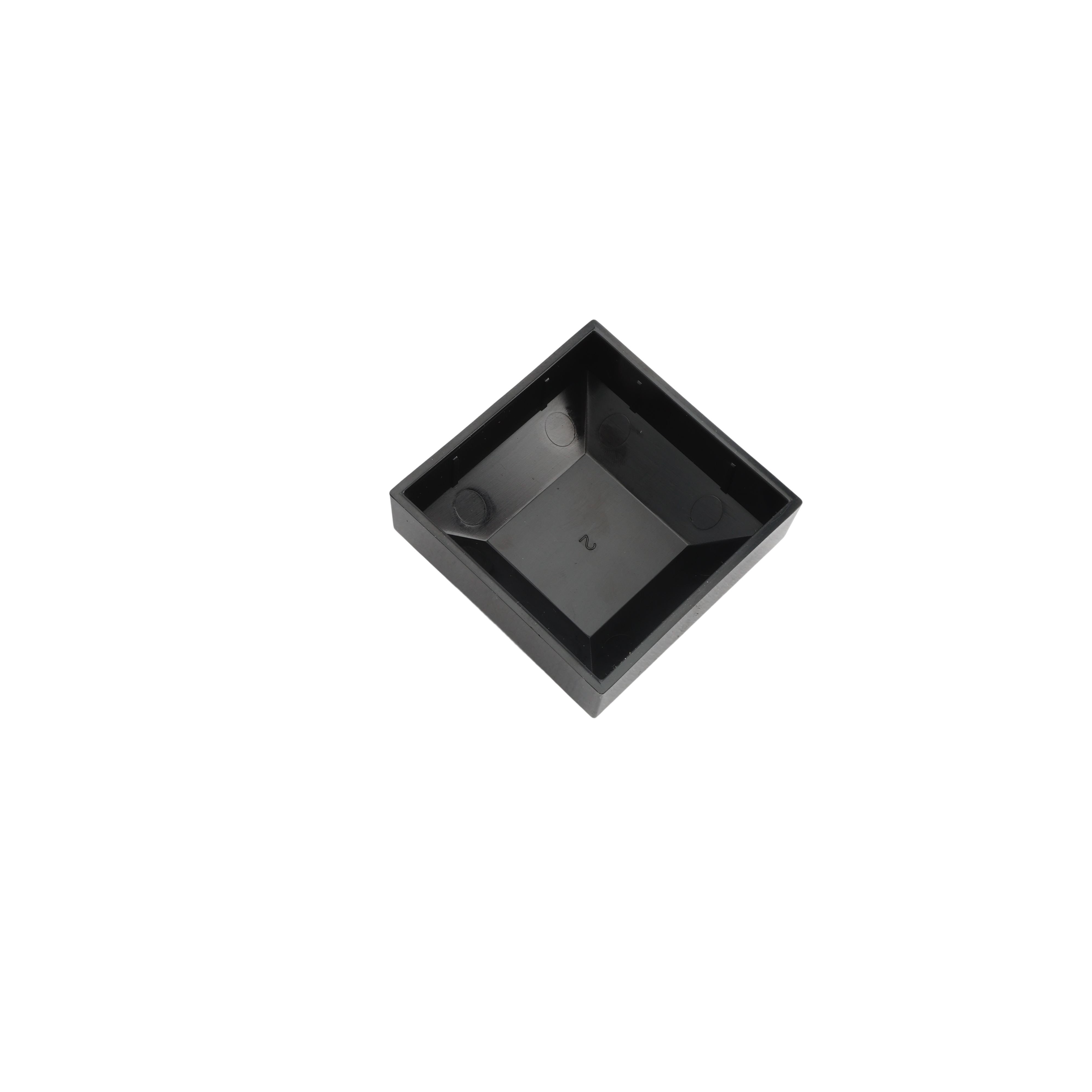 2" Sq. Flat Vinyl Post Cap For Aluminum Fence Posts (Black) | Vinyl ...