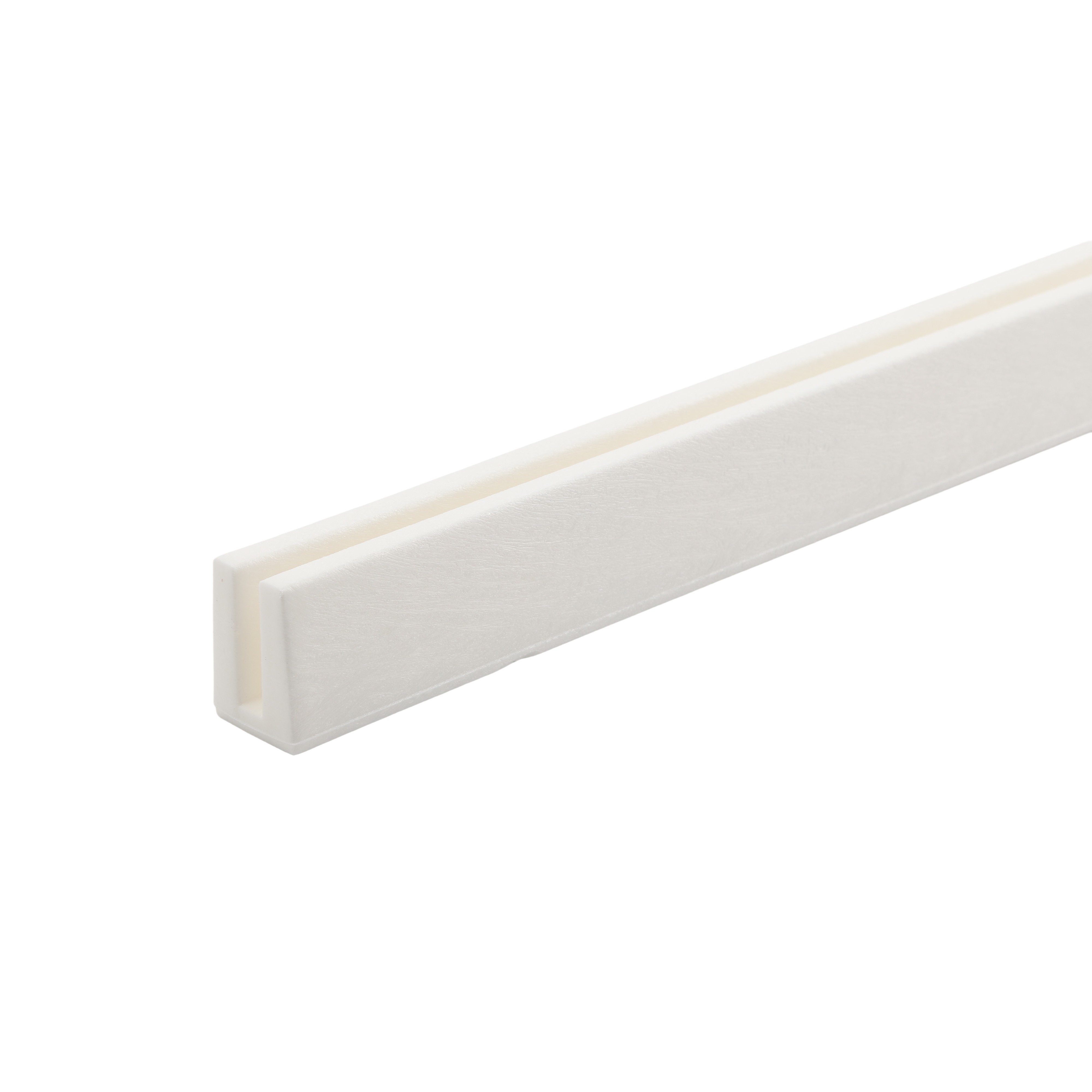 LMT 1885W 2D Lattice U-Channel (96") - White | Vinyl Fence Fittings