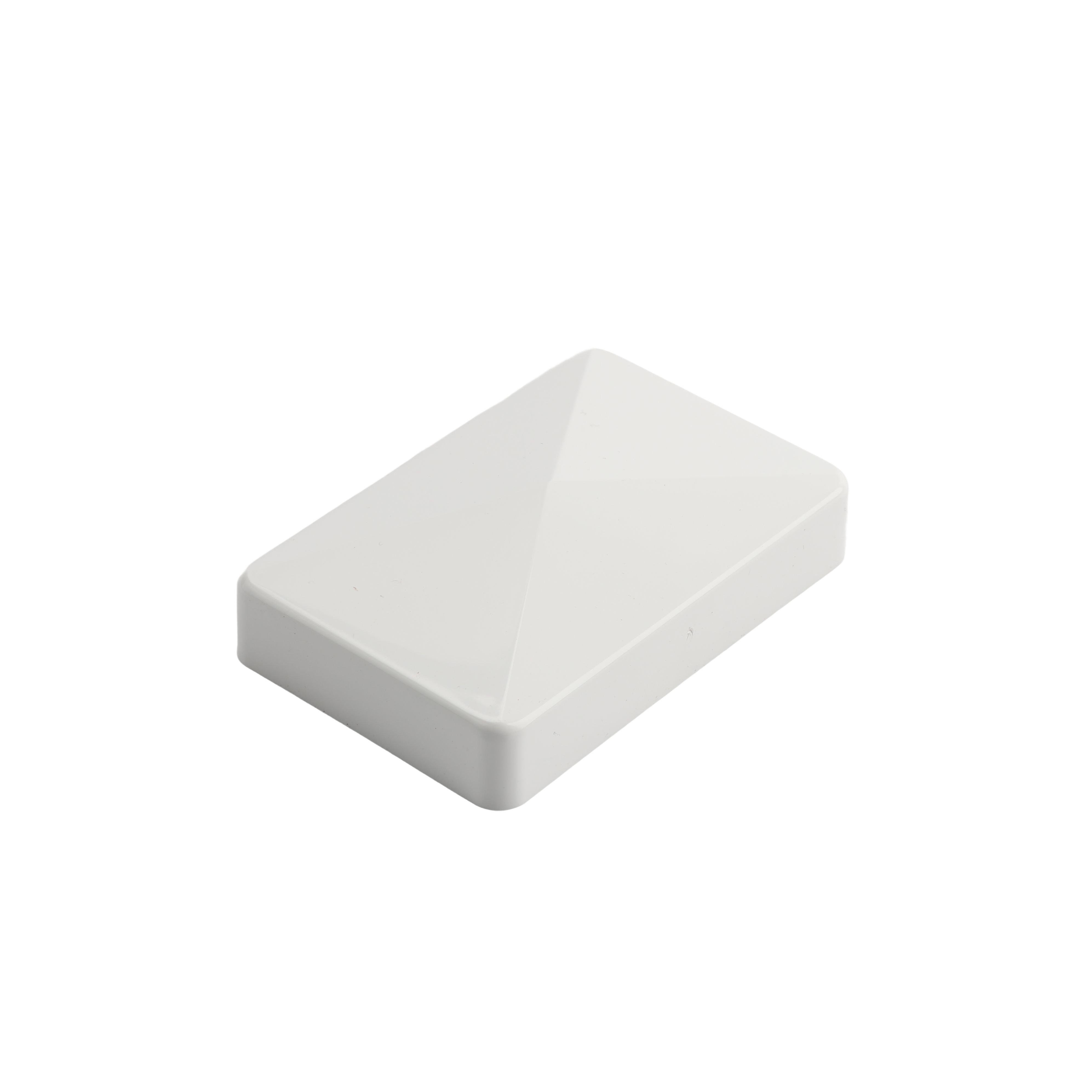 LMT 2 1/4" x 3 1/2" External Vinyl End Cap for Vinyl Fence Rails (White ...