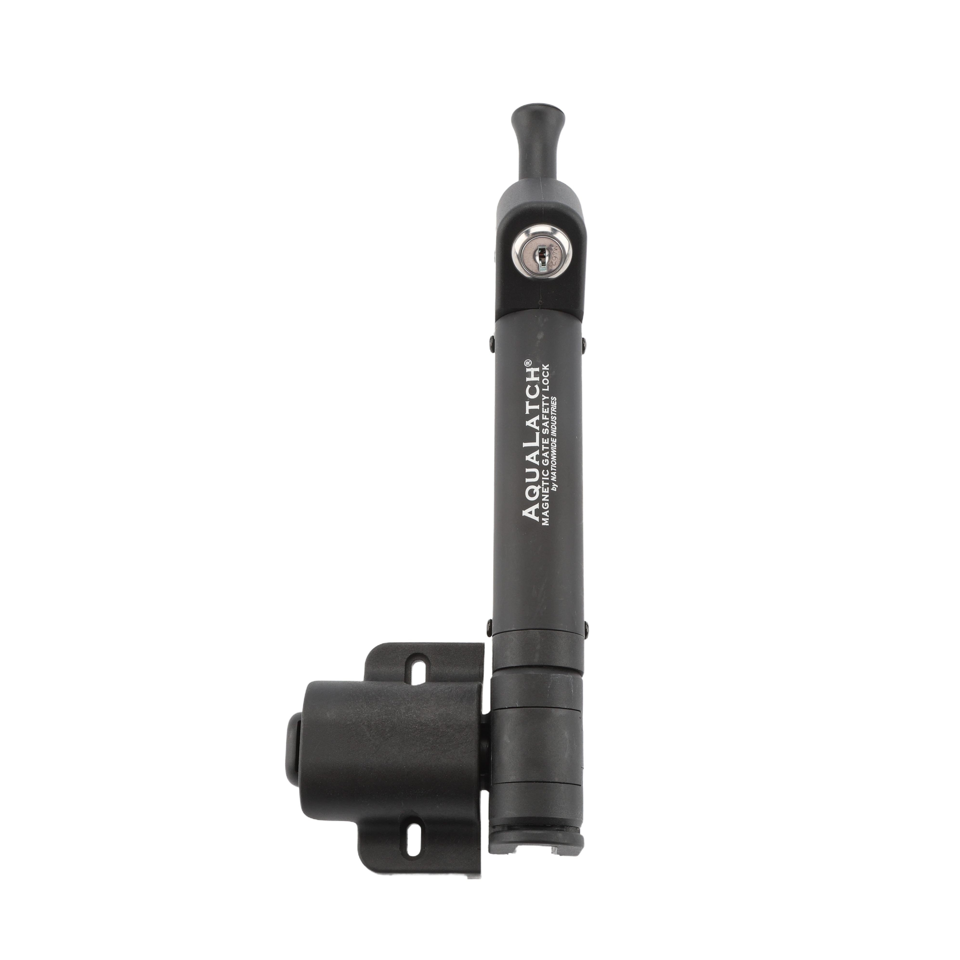 10" Nylon Magnetic Pool Latch Set (Black) | Vinyl Fence Fittings