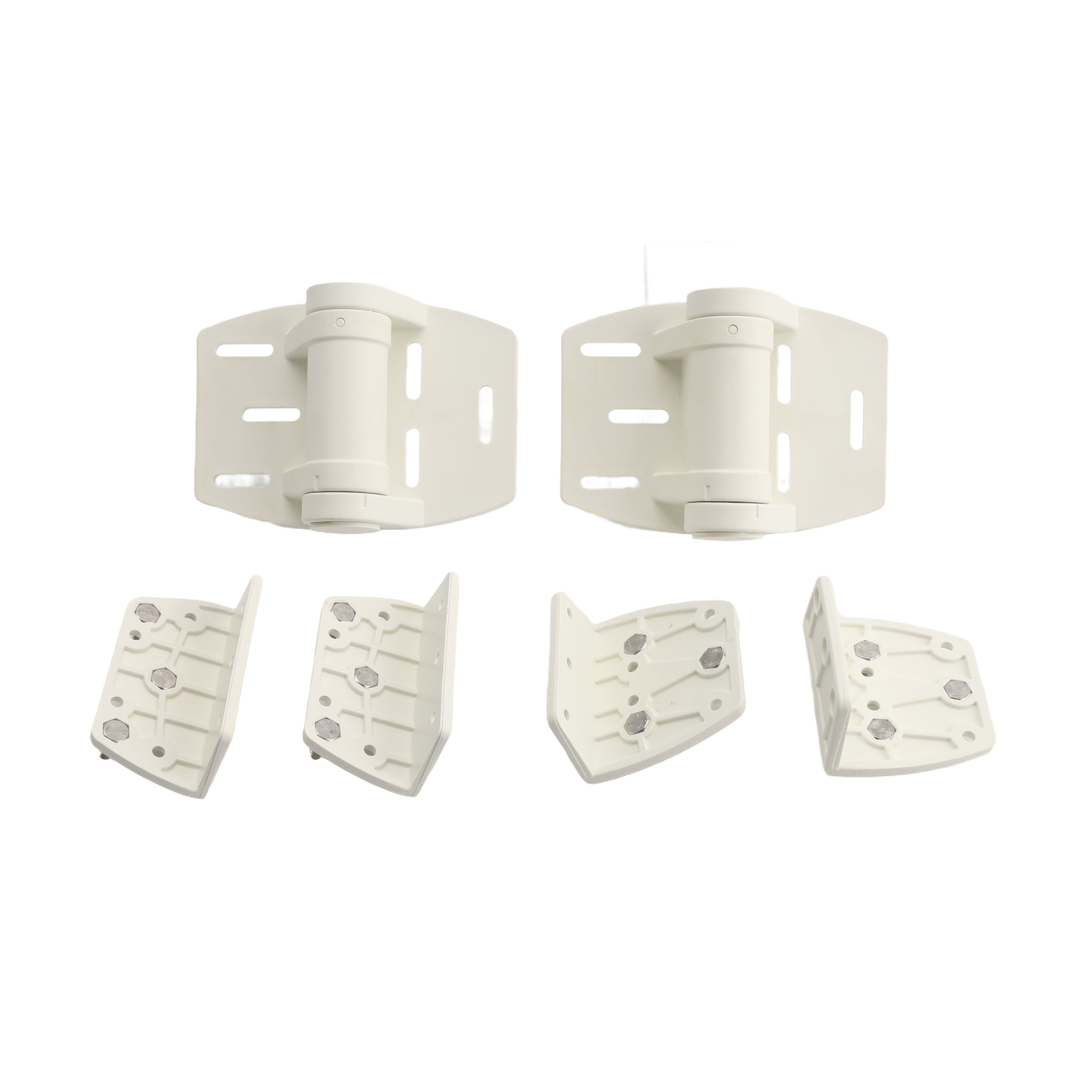 LMT Nylon Spring Loaded Gate Hinges (White) | Vinyl Fence Fittings