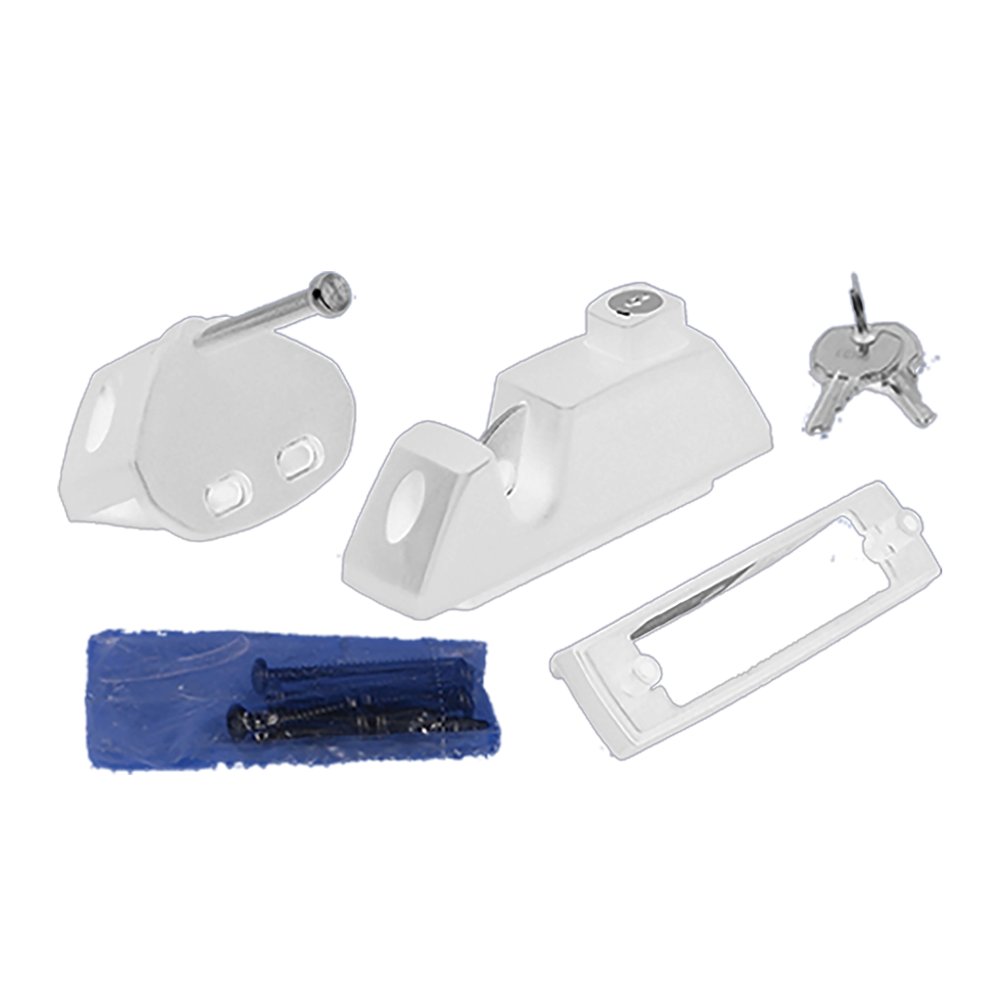 LMT Nylon Locking Gate Latch (White) | Vinyl Fence Fittings