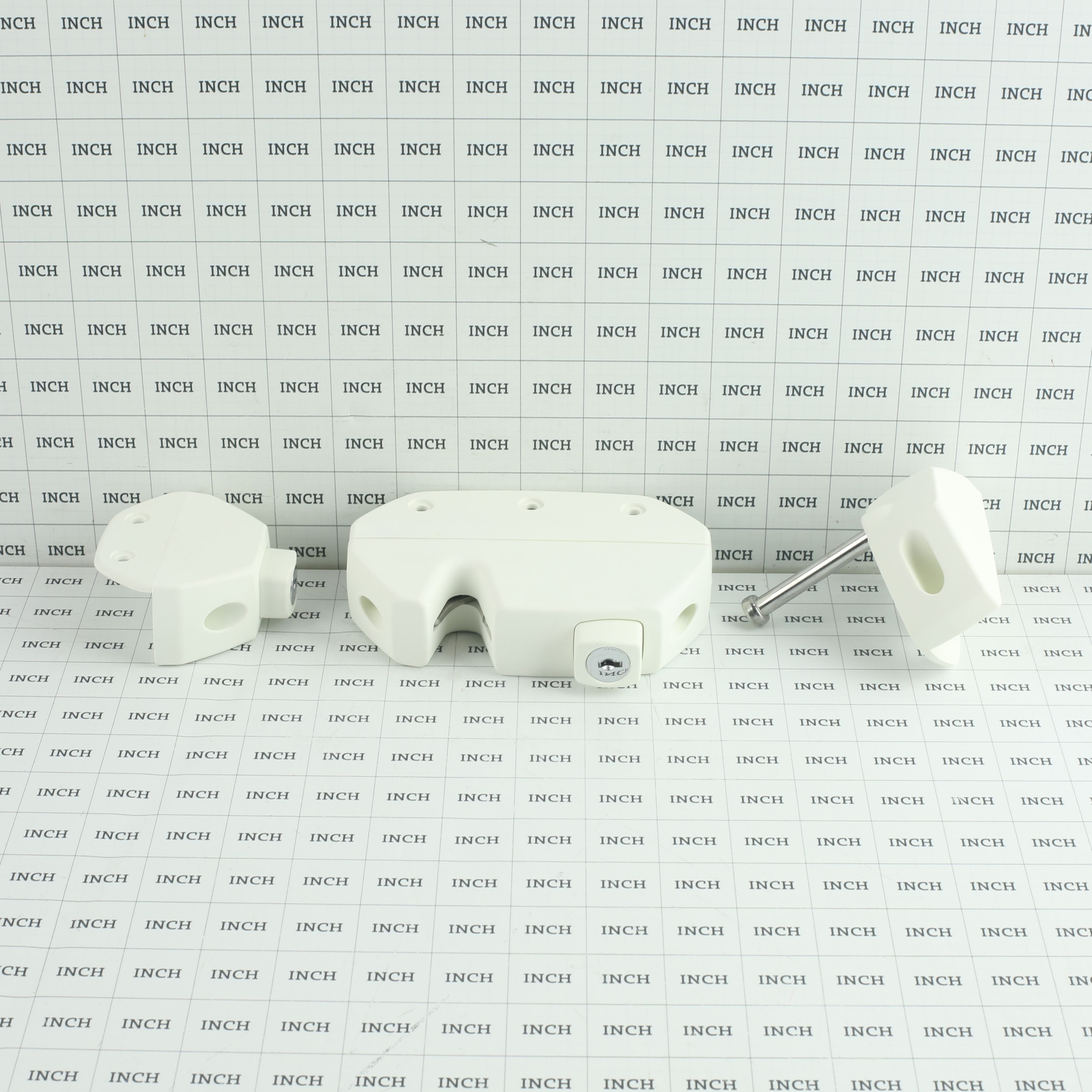 LMT Nylon Locking Gate Latch w/ Exterior Entry (White) - Nylon Gate ...