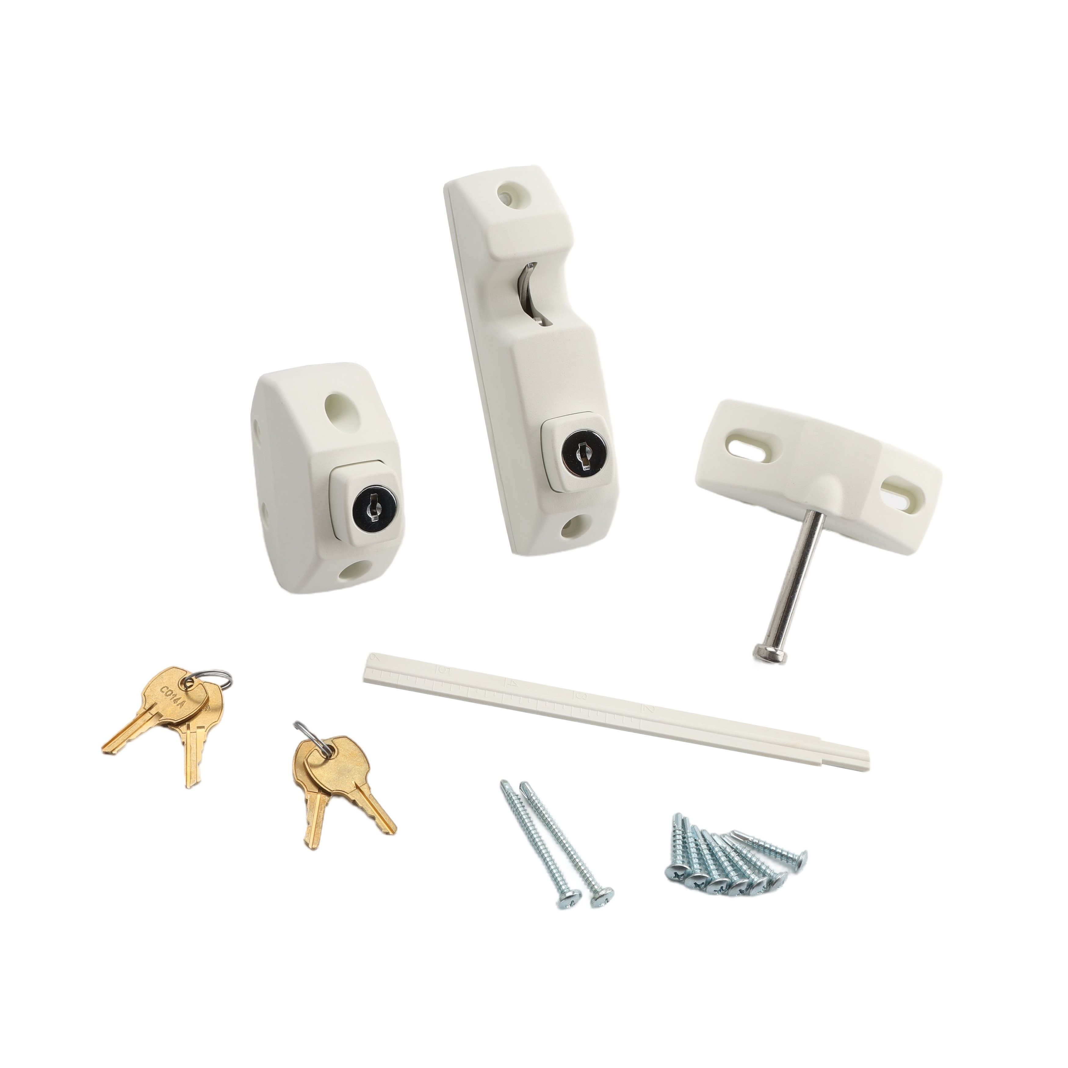 LMT Nylon Locking Gate Latch w/ Exterior Entry (White) - Nylon Gate ...