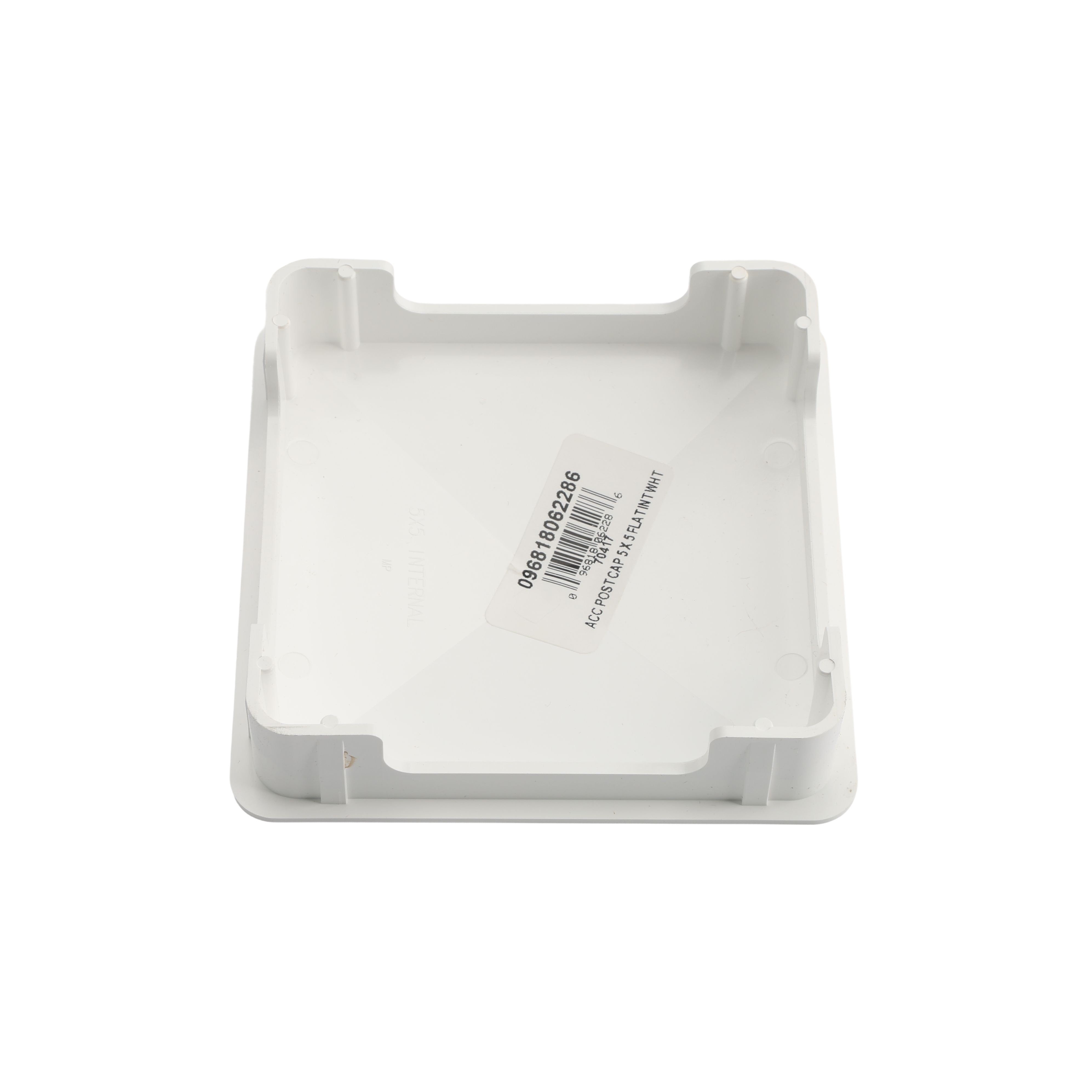 Bufftech Flat Internal Vinyl Post Cap 5" x 5" | Vinyl Fence Fittings