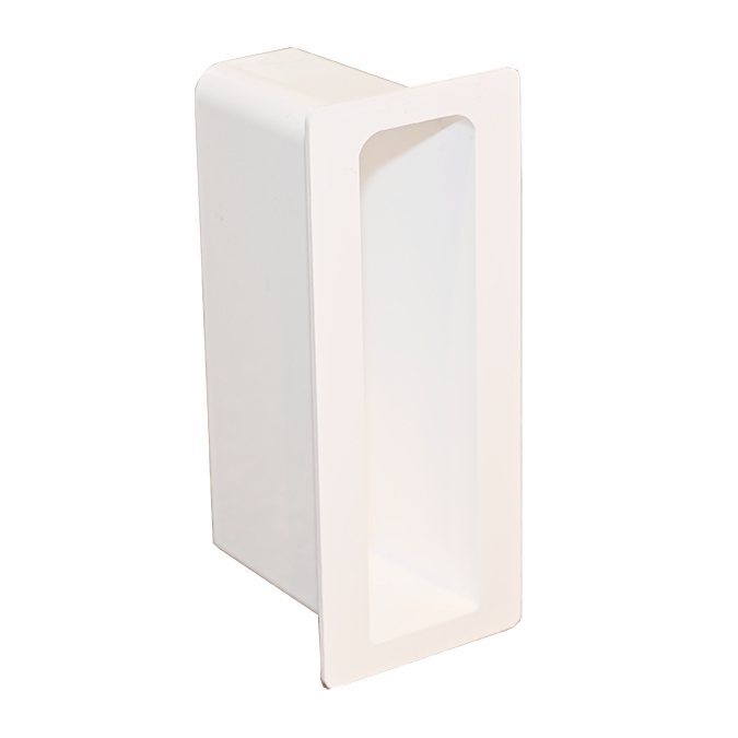 1.75" x 7" x 4"AY Gate Socket (White) | Vinyl Fence Fittings