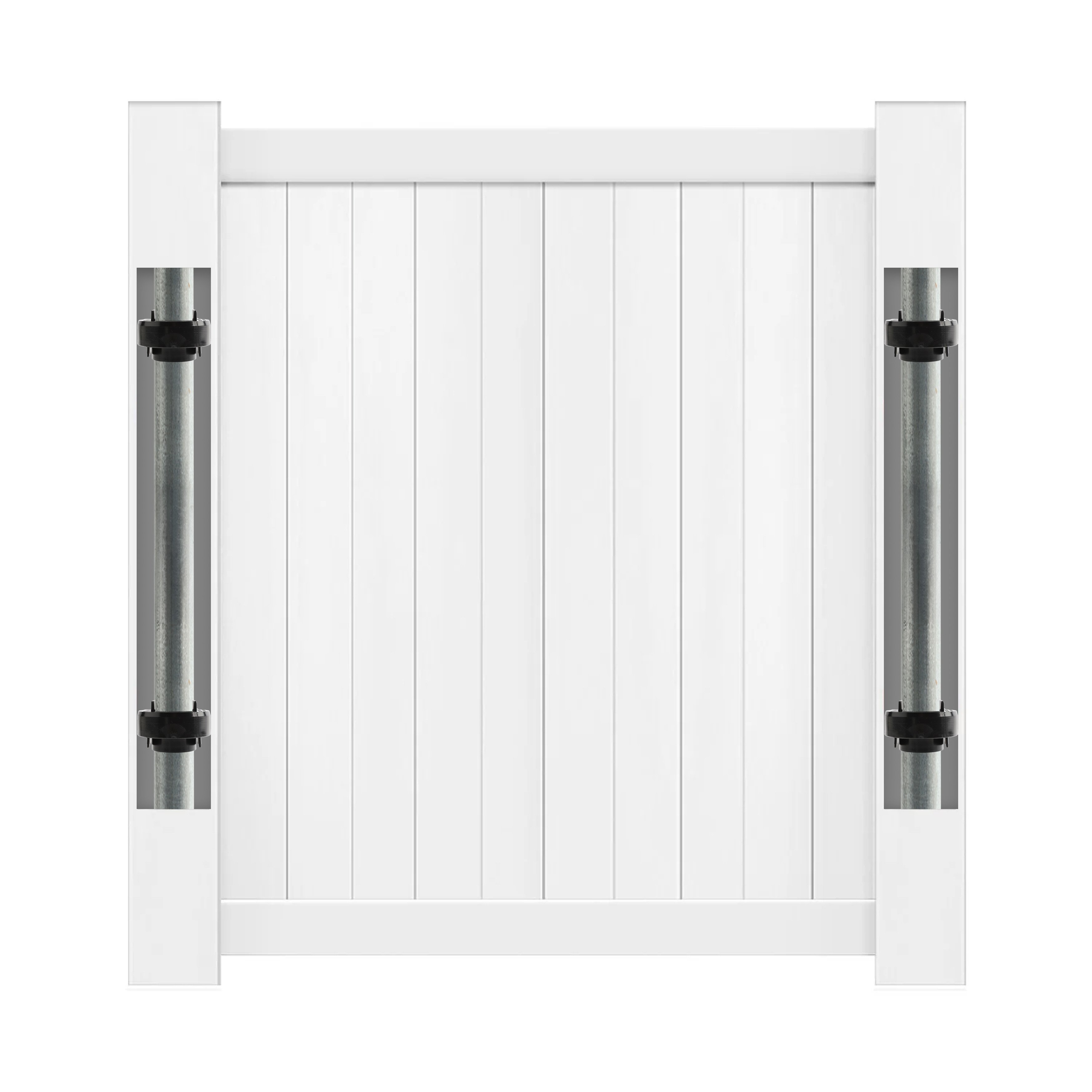 4" Adjustable 2-Piece Post Socket Adjustable Pocket Rail Vinyl Fence ...