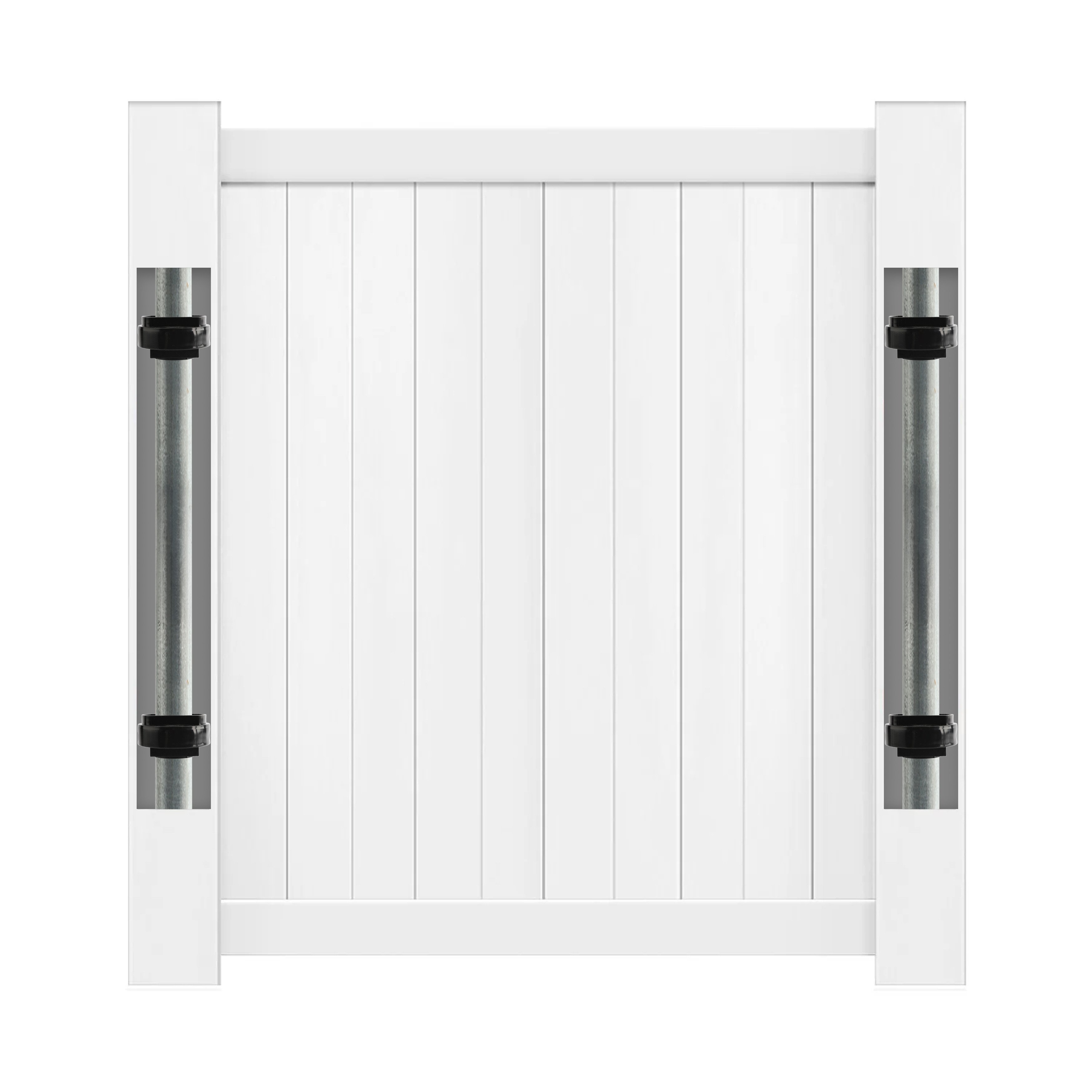 5" Adjustable 2-Piece Post Socket Adjustable Pocket Rail Vinyl Fence ...
