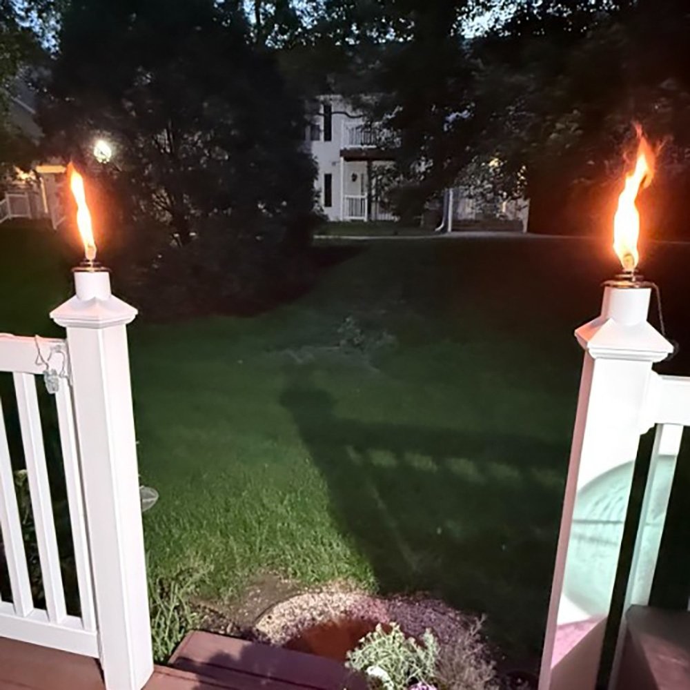 BuzzCap 5" x 5" or 4" x 4" Mosquito Tiki Torch Post Cap - White | Vinyl ...