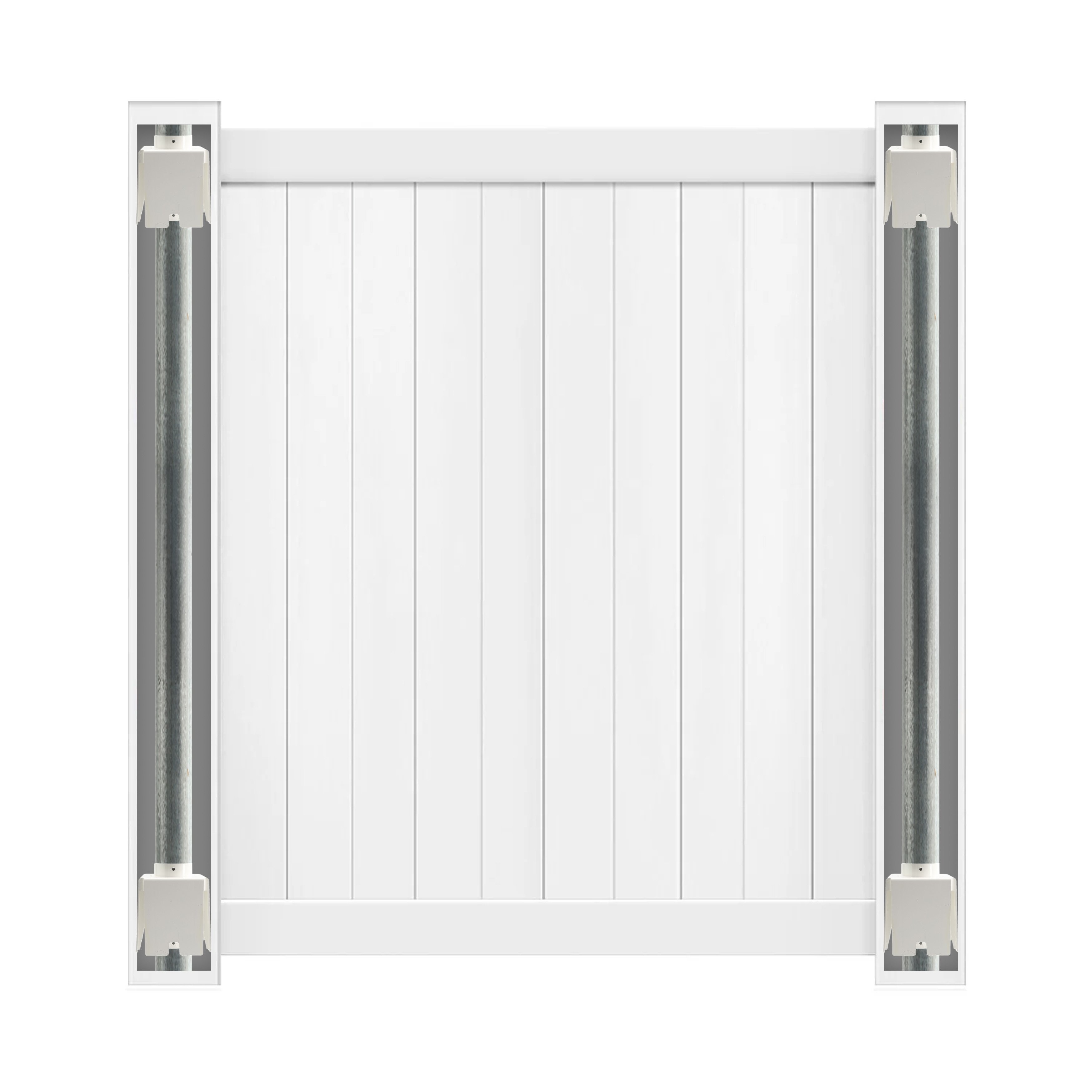 5" Square Vinyl Fence Post Rook Kit for 2 3/8" OD - The Rook 1290C-KIT ...