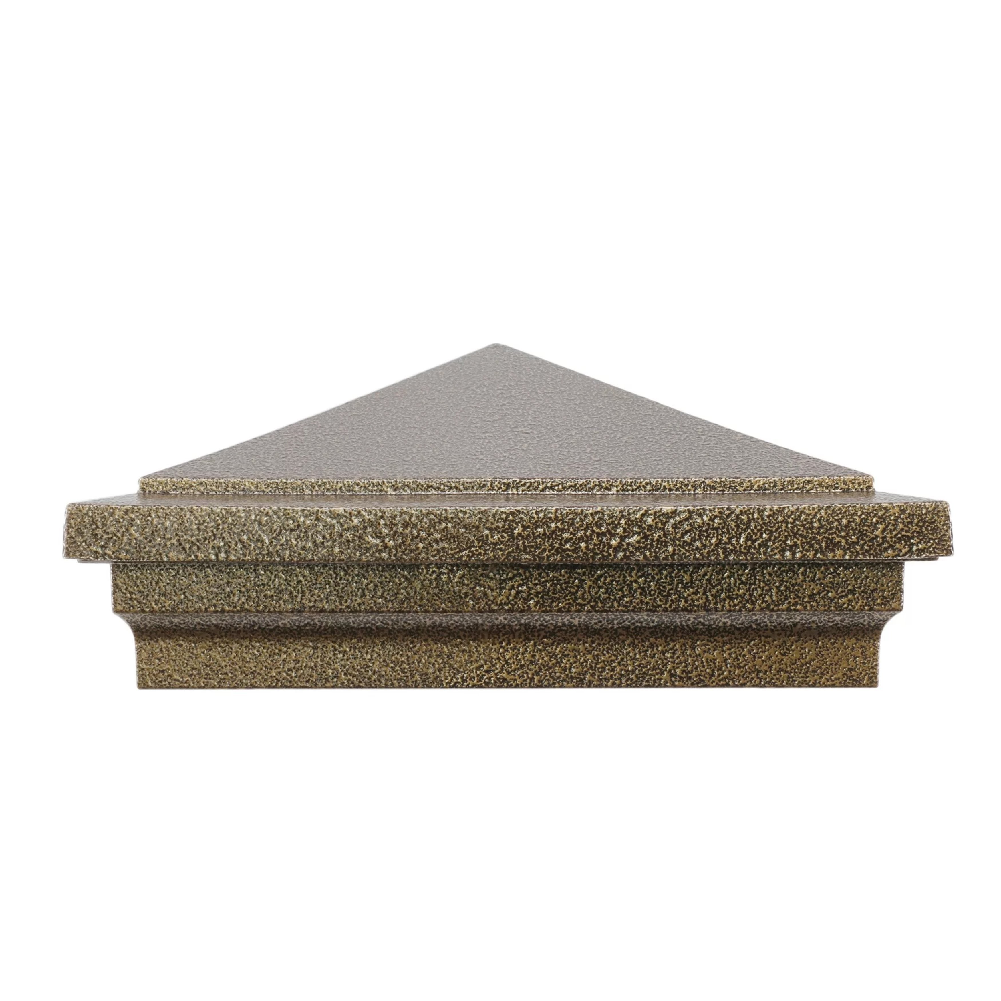 6" x 6" Haven Style Vinyl Post Cap - Antique Gold | Vinyl Fence Fittings
