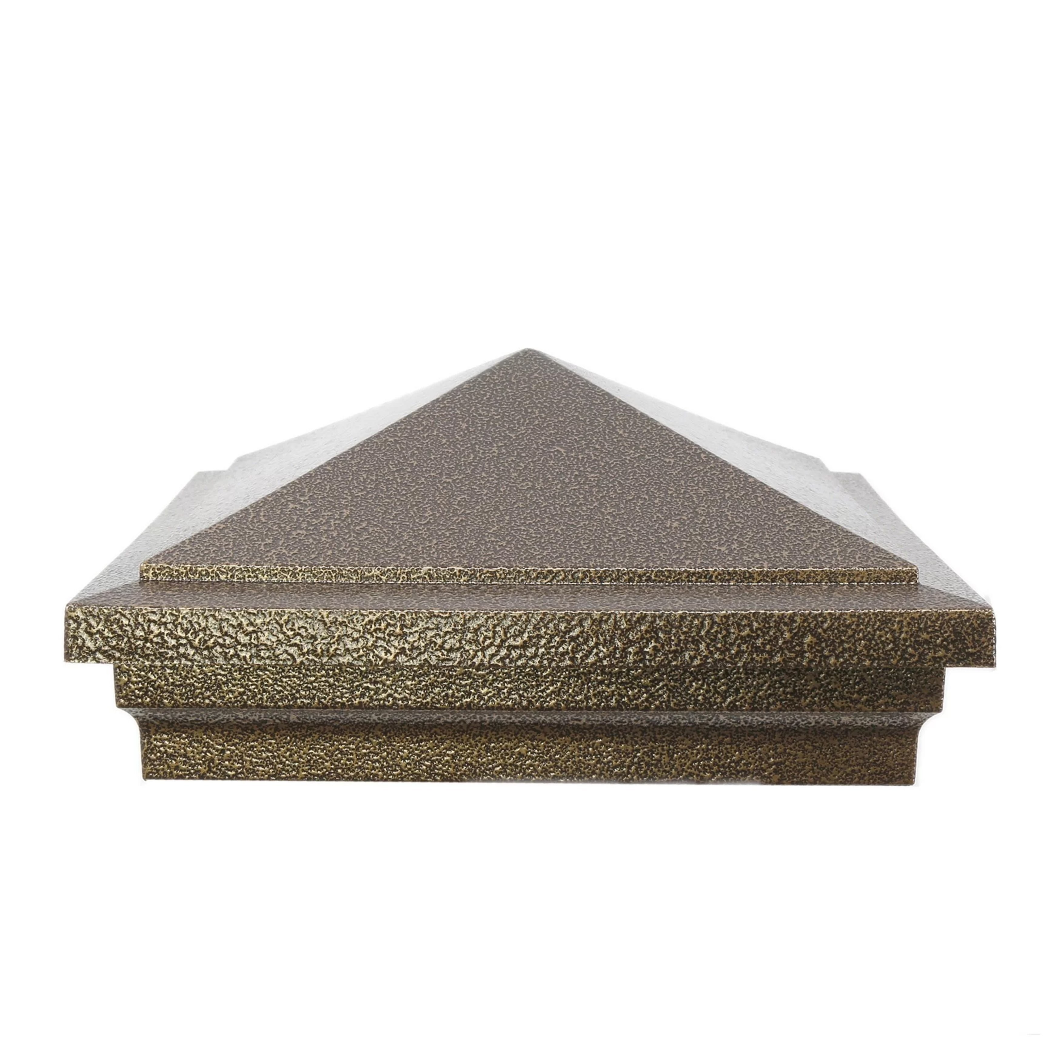 6" x 6" Haven Style Vinyl Post Cap - Antique Gold | Vinyl Fence Fittings