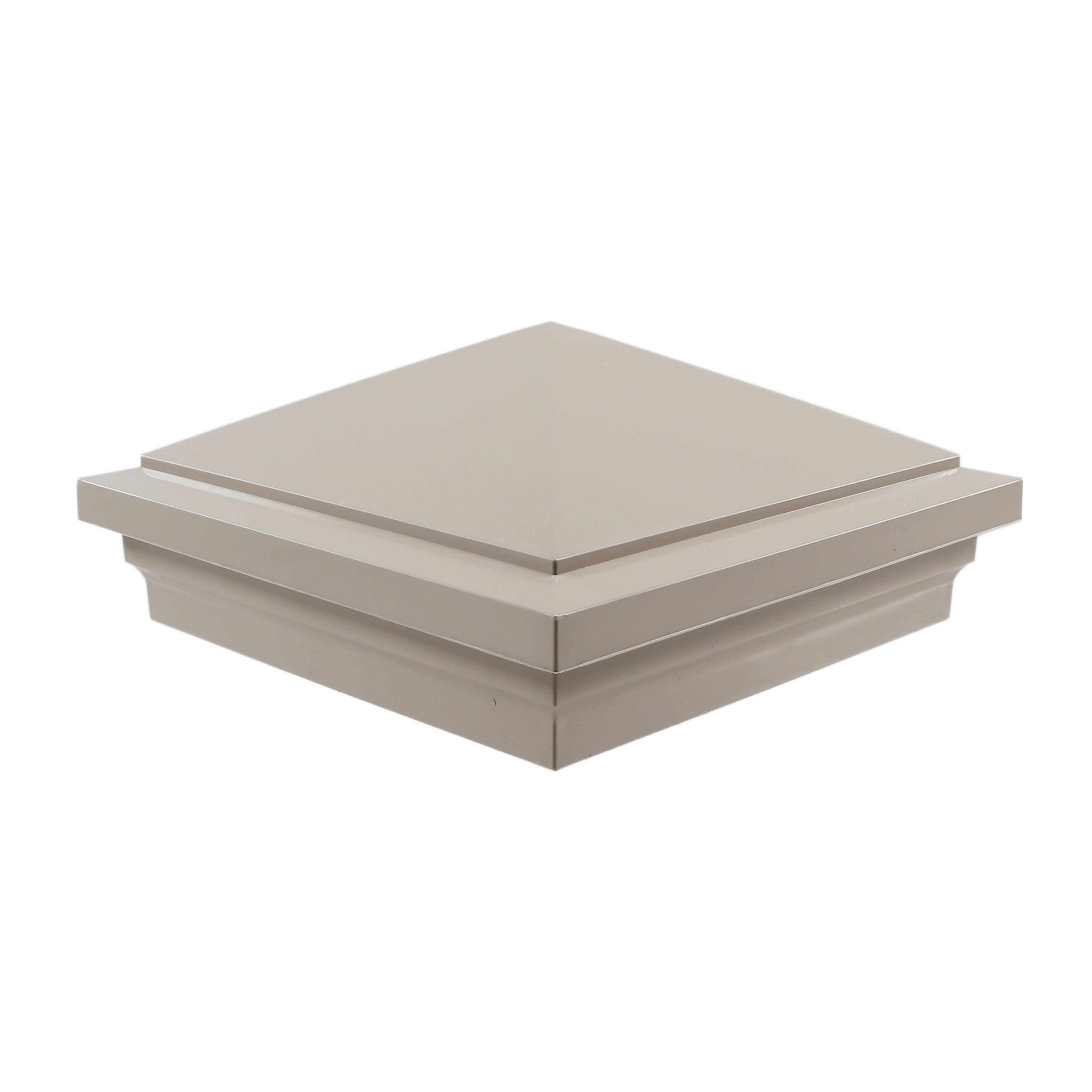 LMT-1504KK 6" x 6" Sq. Haven Vinyl Post Cap - Khaki | Vinyl Fence Fittings