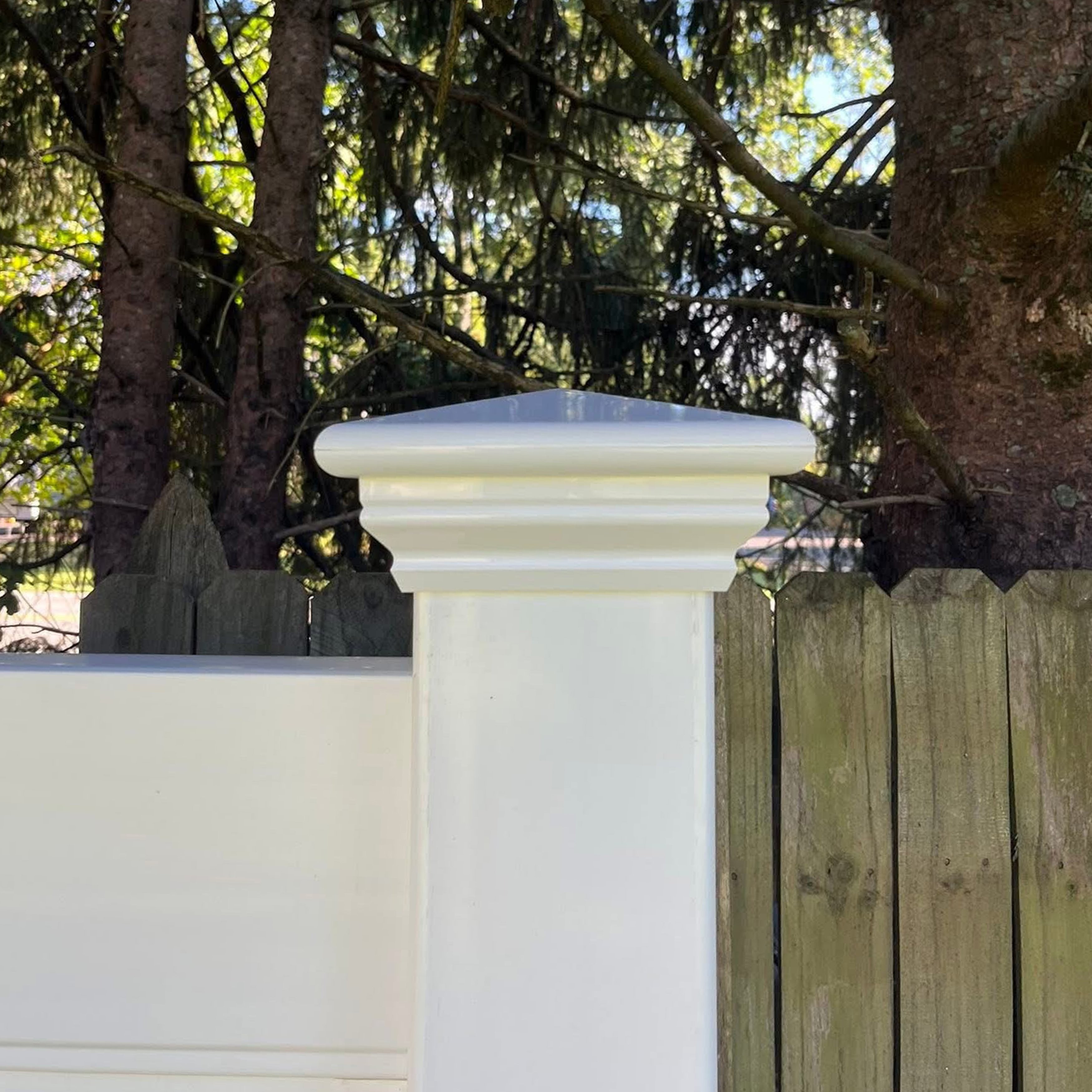 LMT 1140KT 5" x 5" Federation Vinyl Post Cap - Beige | Vinyl Fence Fittings