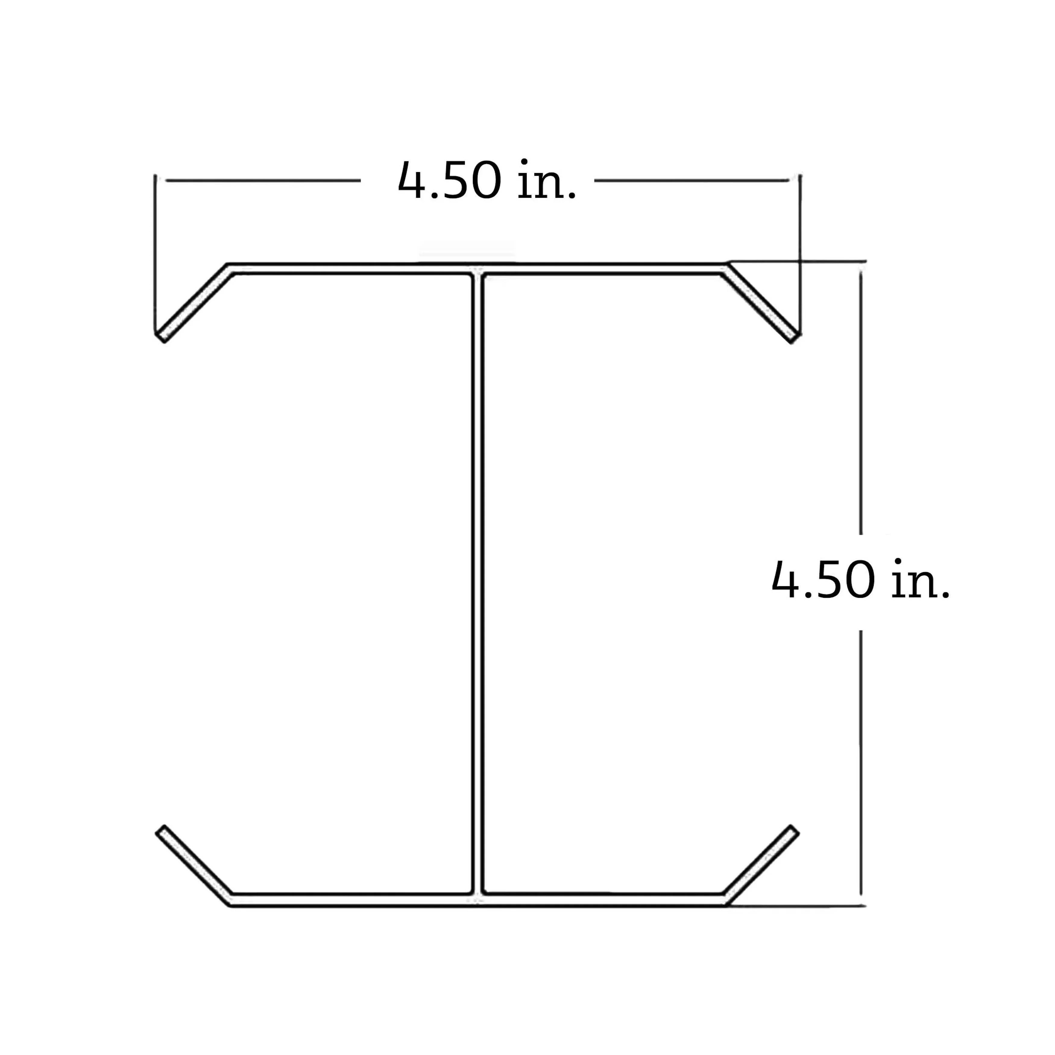 Aluminum Line Post Stiffener - 5" x 5" x 54" Aluminum Line Post Insert ...