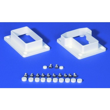 Vinyl Fence Stair, Straight & T-Rail Brackets - Vinyl Fence Fittings ...