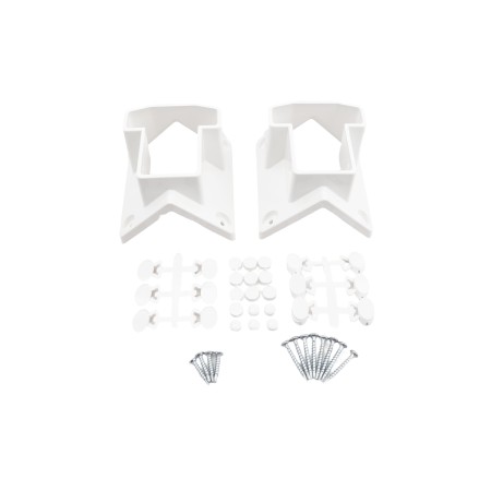Vinyl Fence Stair, Straight & T-Rail Brackets - Vinyl Fence Fittings ...