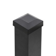 2" x 2" Square Vinyl Post Cap For 2" Aluminum Fence Post (Black ...