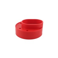 Red Standard Vinyl Fence Donut For 5" x 5" Vinyl Post and 2 1/2" (2 3/8 ...