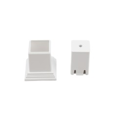 LMT 1254-WHITE 2-Piece Adjustable Foot Block Kit For Vinyl Railing (2 ...