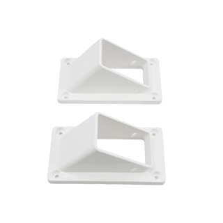 LMT 1276-WHITE 2" x 3 1/2" Stair Rail Handrail Vinyl Bracket Kit For ...