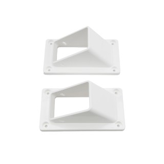 LMT 1276-WHITE 2" x 3 1/2" Stair Rail Handrail Vinyl Bracket Kit For ...