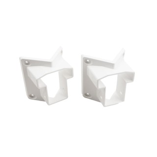 LMT 1387-WHITE 45 Degree T-Rail Handrail Vinyl Bracket Kit For Vinyl ...