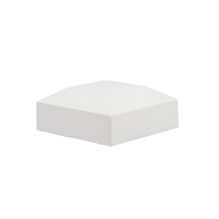 2" Sq. Flat Vinyl Post Cap For Aluminum Fence Posts (White) | Vinyl ...