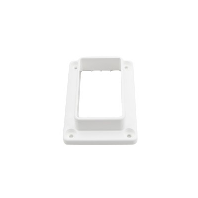 LMT 1219-WHITE 2" x 3 1/2" Slotted Handrail Vinyl Bracket Kit For Vinyl ...