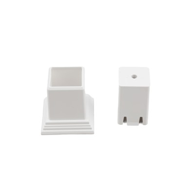 LMT 1254-WHITE 2-Piece Adjustable Foot Block Kit For Vinyl Railing (2 ...