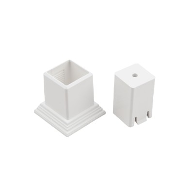 LMT 1254-WHITE 2-Piece Adjustable Foot Block Kit For Vinyl Railing (2 ...