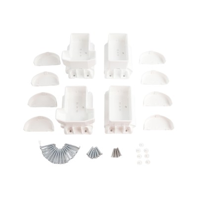 T - Rail Angle Wizard Horizontal Porch Vinyl Railing Bracket Kit - (4pk ...