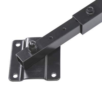 Black Aluminum Adjustable Anti-Sag Gate Brace Kit For Vinyl, Wood, and ...